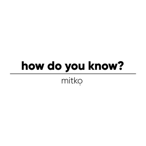 mitko. - How do you Know? lyrics | Musixmatch