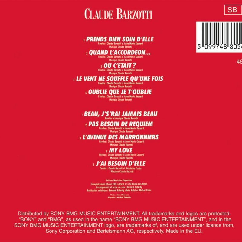 Claude Barzotti - Prends bien soin d'elle Lyrics | Musixmatch Claude Barzotti - Prends bien soin d'elle Lyrics | Musixmatch
